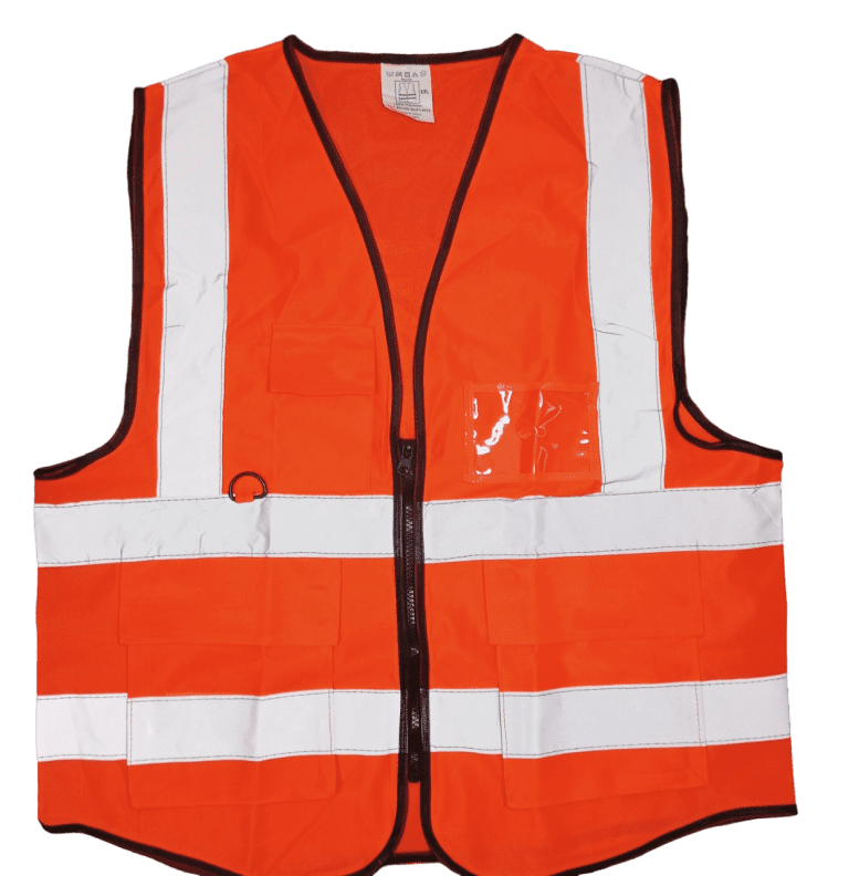Orange Executive reflective vest - Tekiria General Suppliers LTD