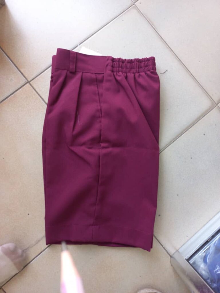 Maroon school short - Tekiria General Suppliers LTD