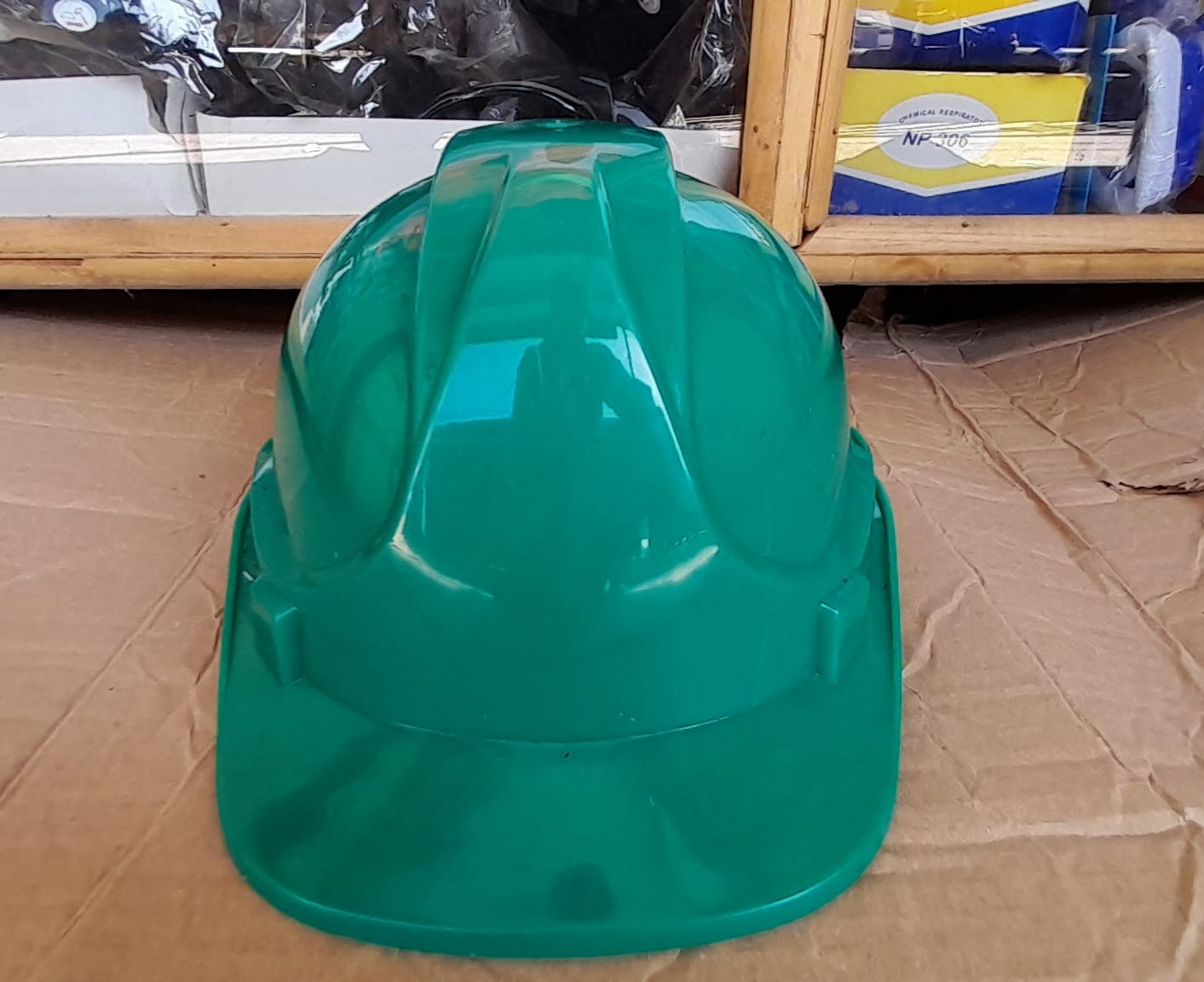 Green Heavy duty helmet - Tekiria General Suppliers LTD